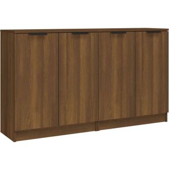 vidaXL Sideboards 2 Stk. Braun Eichen-Optik 60x30x70 cm Holzwerkstoff Vidaxl