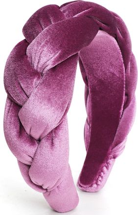 Dreshow Samt Geflochtene Stirnband Damen Trachten Haarreif Breit Vintage Haare Bands Mode Stirnb&auml;nder f&uuml;r Damen