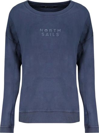 North Sails Femme, Sweatshirts et sweats &agrave; capuche, Bleu, Taille: 42 FR Sweat &agrave; Logo Manches Longues Bleu