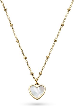 s.Oliver Necklace - Elegante Halskette aus poliertem Edelstahl - IP Gold - Gliederkette 45 cm - wasserfest & hautfreundlich