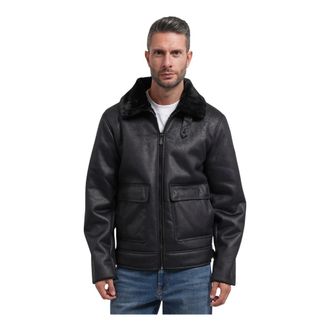 Yes-Zee Veste en similicuir - Homme - Vestes - Noir - Taille: 2XL