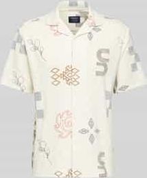 Mc Neal Slim Fit Freizeithemd mit Allover-Motiv-Stitching