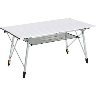 OUTSUNNY Table pliante en aluminium table de camping table de jardin 6 personnes hauteur r&eacute;glable + sac de transport