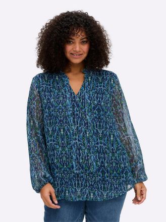 Sheego Klassische Bluse Tunika Langarm
