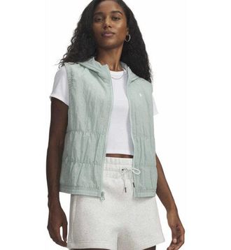 Under Armour Rival Woven Ruched W - Gilet Fitness - Damen