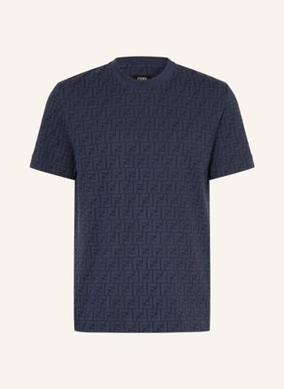 Fendi T-Shirt Aus Piqu&eacute; blau