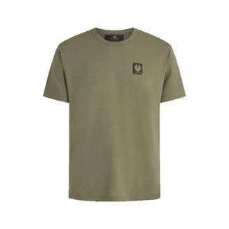 Belstaff Homme, Tops, Vert, Taille: L T-Shirt Classique Col Rond Manches Courtes