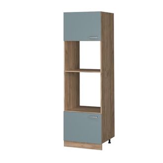 Vicco Armoire Micro-Ondes R-Line, Bleu-Gris, 60cm
