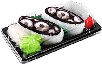 Rainbow Socks Sushi Socks Box - 1 paire de Sushi CHAUSSETTES en Coton pour Fammes et Hommes, Octopus, 41/46