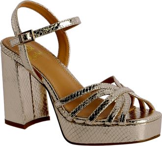 EL CABALLO Scala Sandalen Damen Sommer, Gold, 36 EU