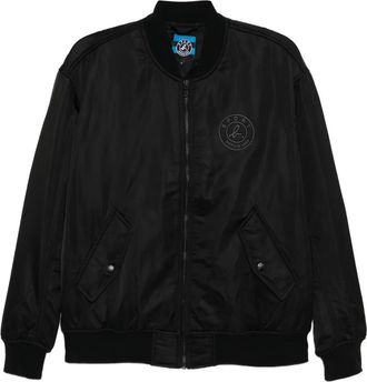 Sport b. veste bomber à logo brodé - Noir