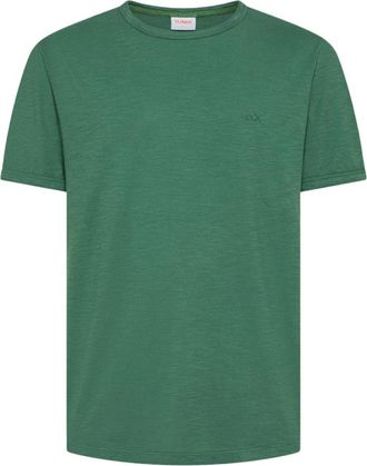 Sun 68 Homme, Tops, Vert, Taille: M T-Shirt Jersey Slub S/S