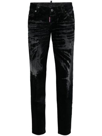 Dsquared2 jean skinny Jennifer &agrave; taille basse - Noir