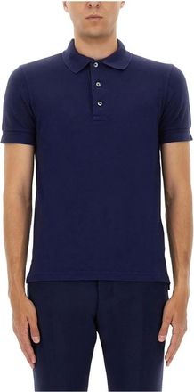 Tom Ford Homme, Tops, Bleu, Taille: 2XL Polo Classique en Piqu&eacute;