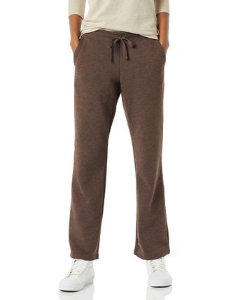 Amazon Essentials Damen Jogginghose Mit Geradem Bein Und Kordelzug F&uuml;r Damen, Fleece - (In &Uuml;bergr&ouml;&szlig;e Erh&auml;ltlich), Schokoladenbraun, M