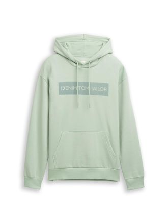 Tom Tailor Herren 1047942 Hoodie Sweatshirt mit Print, 13632-Fresh Mint Green, L