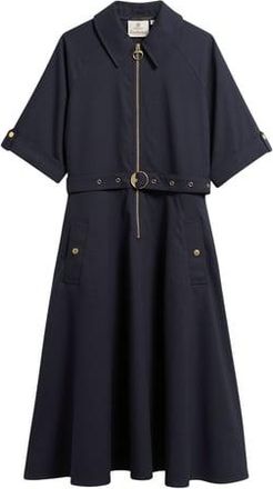 Barbour Robe midi cintr&eacute;e col classique zipp&eacute;e