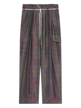 Dries Van Noten Hose aus Seide - Braun