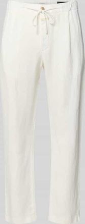 Closed Tapered Fit Leinenhose