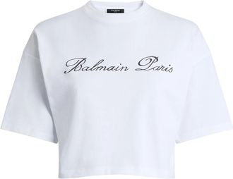 Balmain Femme, Tops, Blanc, Taille: 36 FR T-Shirt Imprim&eacute;
