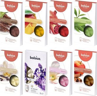 Bolsius Bolsius Aromatic Wax Melts 8 x 6er Pack (48 St&uuml;ck) Duft Schmelzbl&uuml;ten Wachs (Mix: verschiedene D&uuml;fte)