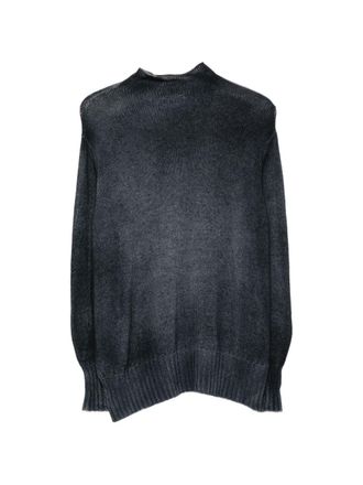 Avant Toi Cashmere Mock Neck Sweater - Charcoal