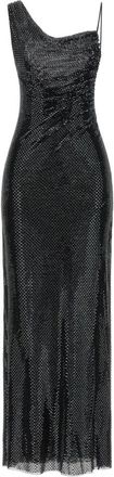 Self Portrait Femme, Robes, Noir, Taille: 40 FR Rhinestone Draped Maxi Dress