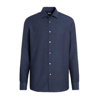 Ermenegildo Zegna Cashco Hemd - - Shirts - Herren - Blau - L
