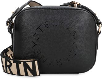 Stella McCartney Womens Logo Leather Camera Bag Black Polyurethane Shoulder