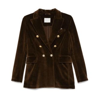 Circolo 1901 Brauner Samtblazer Peak Revers - - Jackets - Damen - Braun - XS