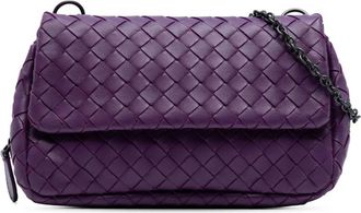 Bottega Veneta mini sac &agrave; bandouli&egrave;re Intrecciato Expandable Chain Flap (2012-2025) - Violet