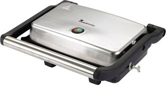 Masterpro MasterPRO Elektro Kontaktgrill Antihaftbeschichtung, Cool-Touch-Geh&auml;use, &Uuml;berhitzungsschutz Schwar