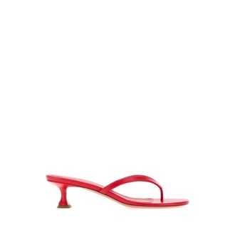 Amina Muaddi Femme, Chaussures, Rouge, Taille: 36 EU High Heel Sandales