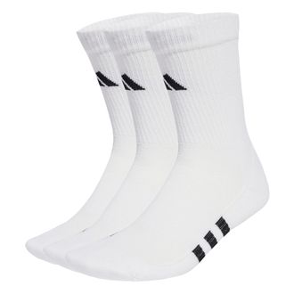 adidas Unisex Kinder Performance Cushioned Crew Socks 3 Pairs, White/White/White, 5-6 Years