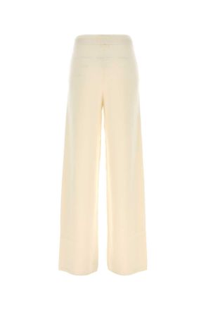Max Mara Womens Cream Cashmere Fiabe Pant Bianco Exterior: Pantaloni Trousers