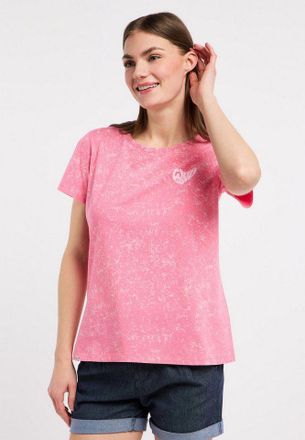Ragwear Kurzarmshirt MINTTA PRINT Klassischer Fit aus Baumwolle in ausgewaschener Optik mit Herz-Print