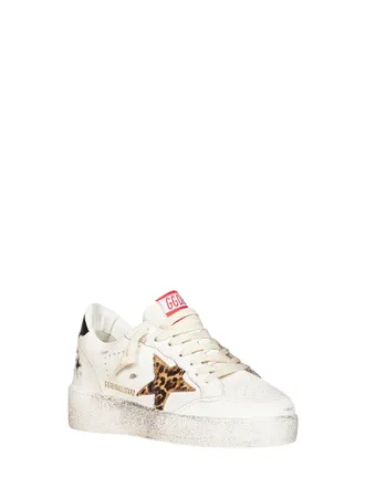Golden Goose Womens Sneakers Ball Star White Leather Multicolour Calf Trainers