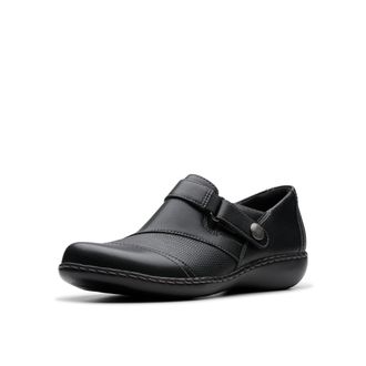 Clarks Damen Ashland Gem Slipper, Schwarz Leder, 42.5 EU