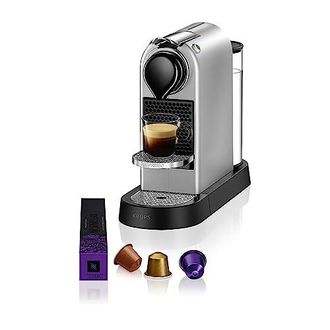Krups Nespresso Krups CitiZ Kaffeemaschine, freistehende Espressomaschine, automatische Abschaltung, 1 Liter Wassertank, 1260 Watt, silber, XN741B