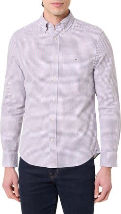 GANT Herren REG Classic POPLIN Micro Check Hemd, Rot, XXL