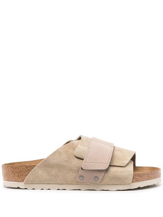 Birkenstock sandales Kyoto en daim - Marron