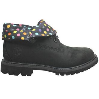 Timberland AF Authentic Roll Top Womens Stiefel Schwarz Leder Lace Up 8137A B70C