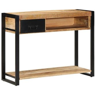 vidaXL Table console 100x35x75 cm bois de manguier massif brut Vidaxl