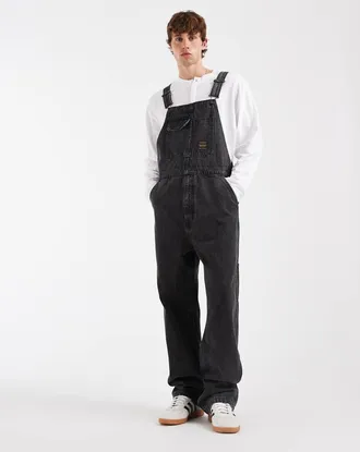 Levi's salopette ample en jean Workwear noir d&eacute;lav&eacute;