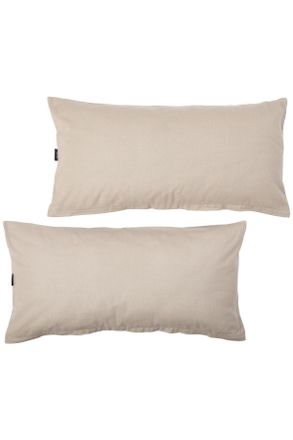 Novel Kissenh&uuml;llen-Set Flanell, Taupe, Textil, 2-teilig, Uni, 40x80 cm, Textiles Vertrauen - Oeko-Tex, Wohntextilien, Bez&uuml;ge, Kissenbez&uuml;ge