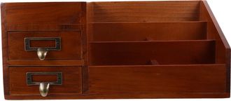 BESTONZON Schreibtisch Organizer aus Holz mit Schubladen Kosmetik und Make Up Aufbewahrungsbox Organizer f&uuml;r B&uuml;roartikel und Hautpflege Stabiler Schubladenschra