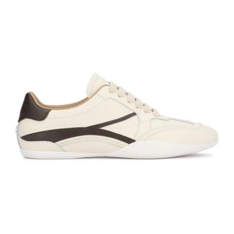 Kazar Kazar Studio Leder-Sneakers mit kontrastierenden Eins&auml;tzen - - Shoes - Damen - Wei&szlig; - 41 EU
