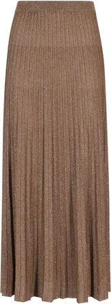 Roberto Collina Femme, Jupes, Brun, Taille: 40 FR Gonna Flare Lurex