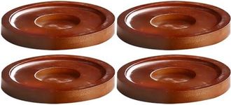 Amosfun Lot de 4 dessous de verre rotatifs - Coussinets ronds - Tapis de bol rond - Dessous de verre en bois - Tasses &agrave; vin - Dessous de verre ronds - Dessous