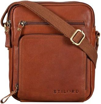 STILORD Darius Sacoche Messenger Homme Cuir Petit Sac &agrave; Bandouli&egrave;re Vintage pour Tablet 10,1 Sac Homme &agrave; l&Eacute;paule Besace en Cuir V&eacute;ritable, Couleur:texas - mar